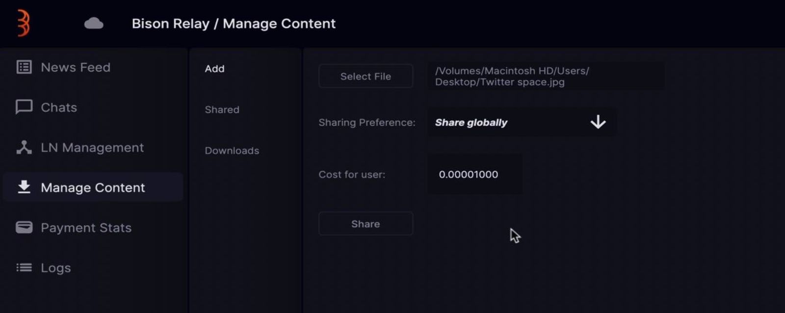 Bison Relay - Manage Content