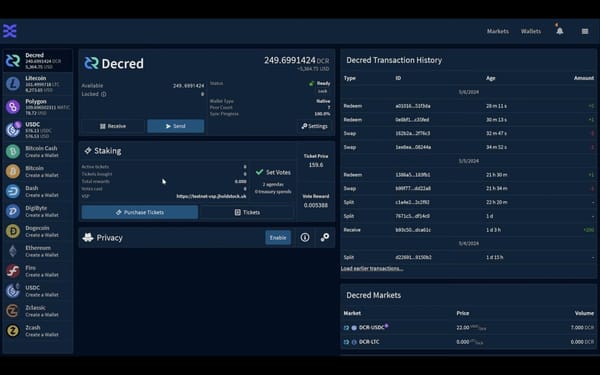 Preparing for DCRDEX v1